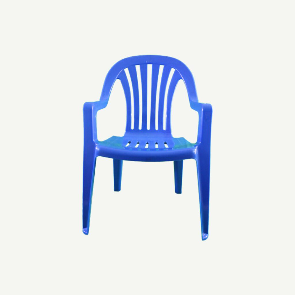 Plastic High Back Chair Blue – Manubhai Industries PTE Ltd