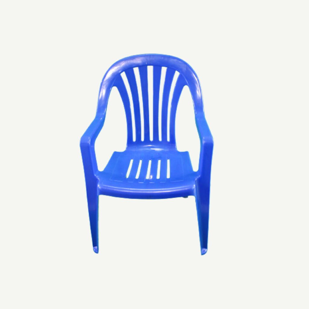 Plastic High Back Chair Blue – Manubhai Industries PTE Ltd
